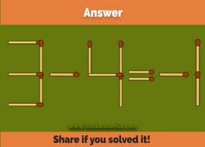 Matchstick Puzzle 11 - Think and Smile