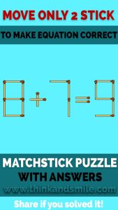 Matchstick Puzzle 12 - Think and Smile